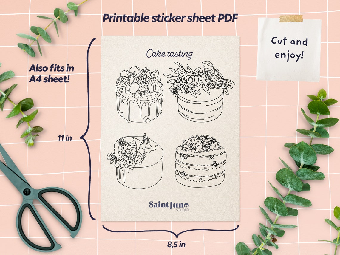 Cake Clipart Bundle / Birthday Cake Cutfile / Decorated Cake - Etsy