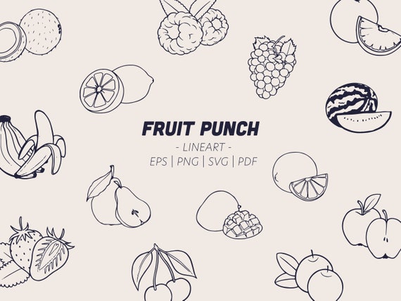 Tropical Fruit Clipart / Food Illustration Bundle/ Banana - Etsy