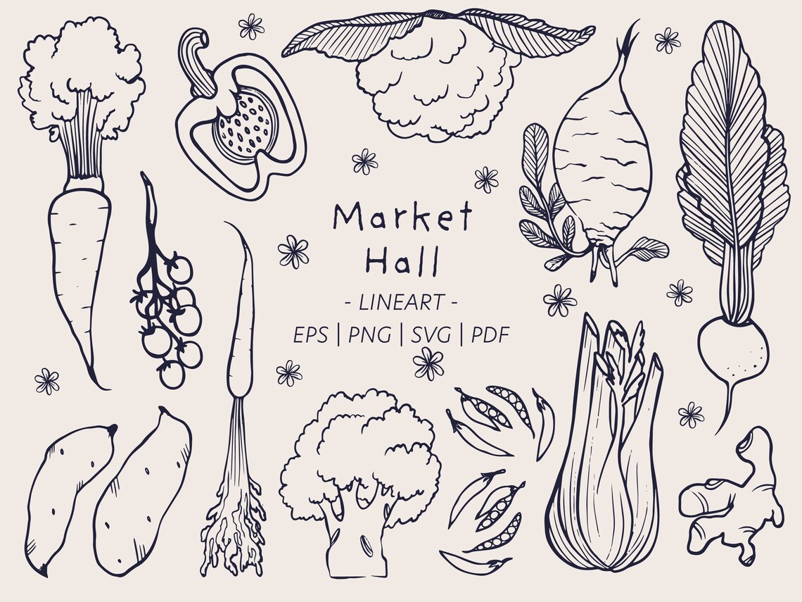 Food Svg Bundle / Food Clipart / Food Svg / Vegetable Svg / Veggie Svg ...