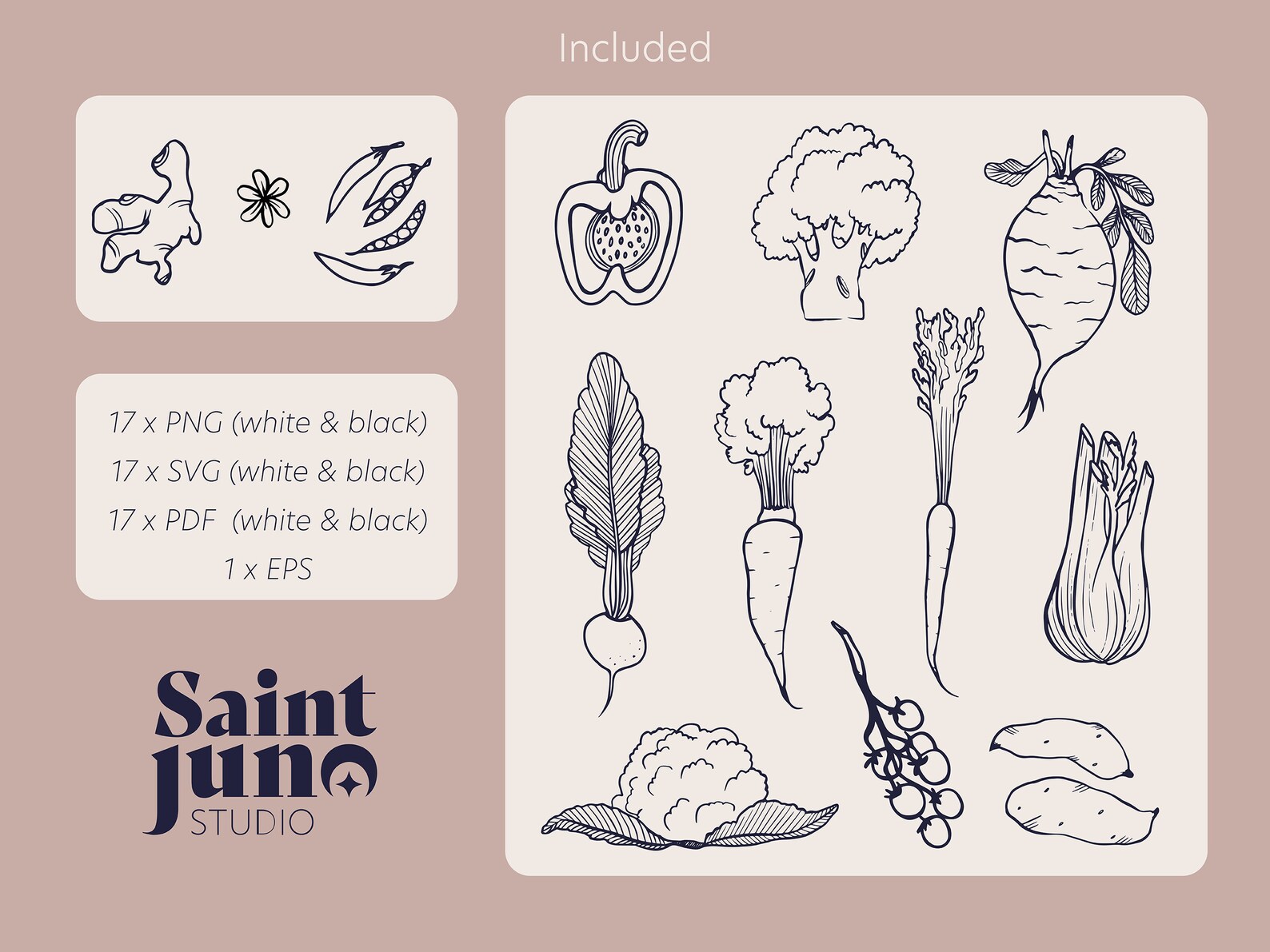 Food Svg Bundle Food Clipart Food Svg Vegetable Svg | Etsy