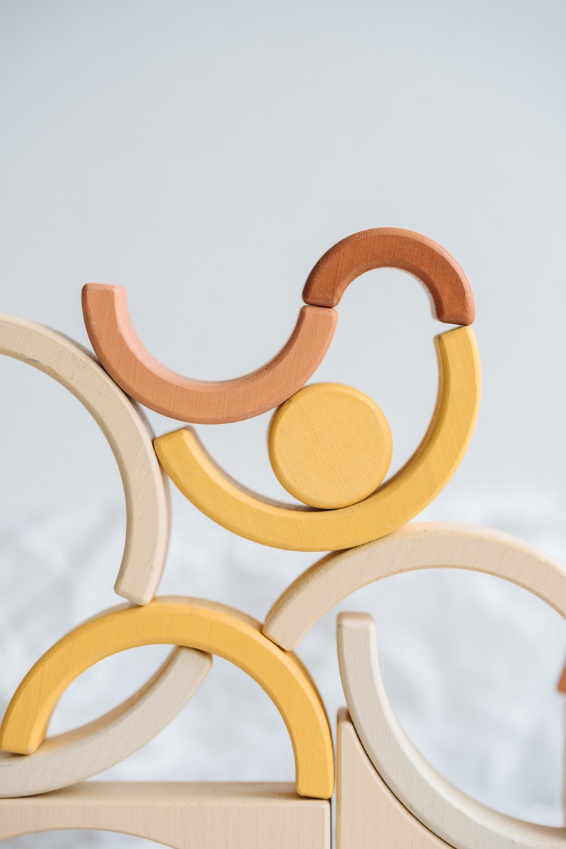 Wooden Stacking Toys Unique Building Blocks New Baby Gift - Etsy