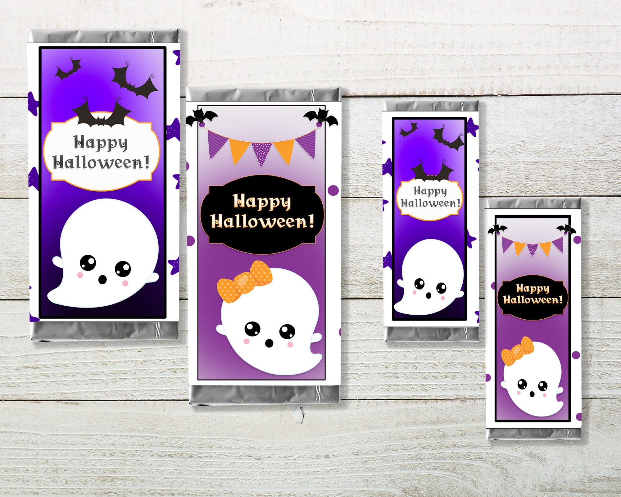 Candy Making Printable Halloween Candy Bar Wrappers Cute Ghost ...