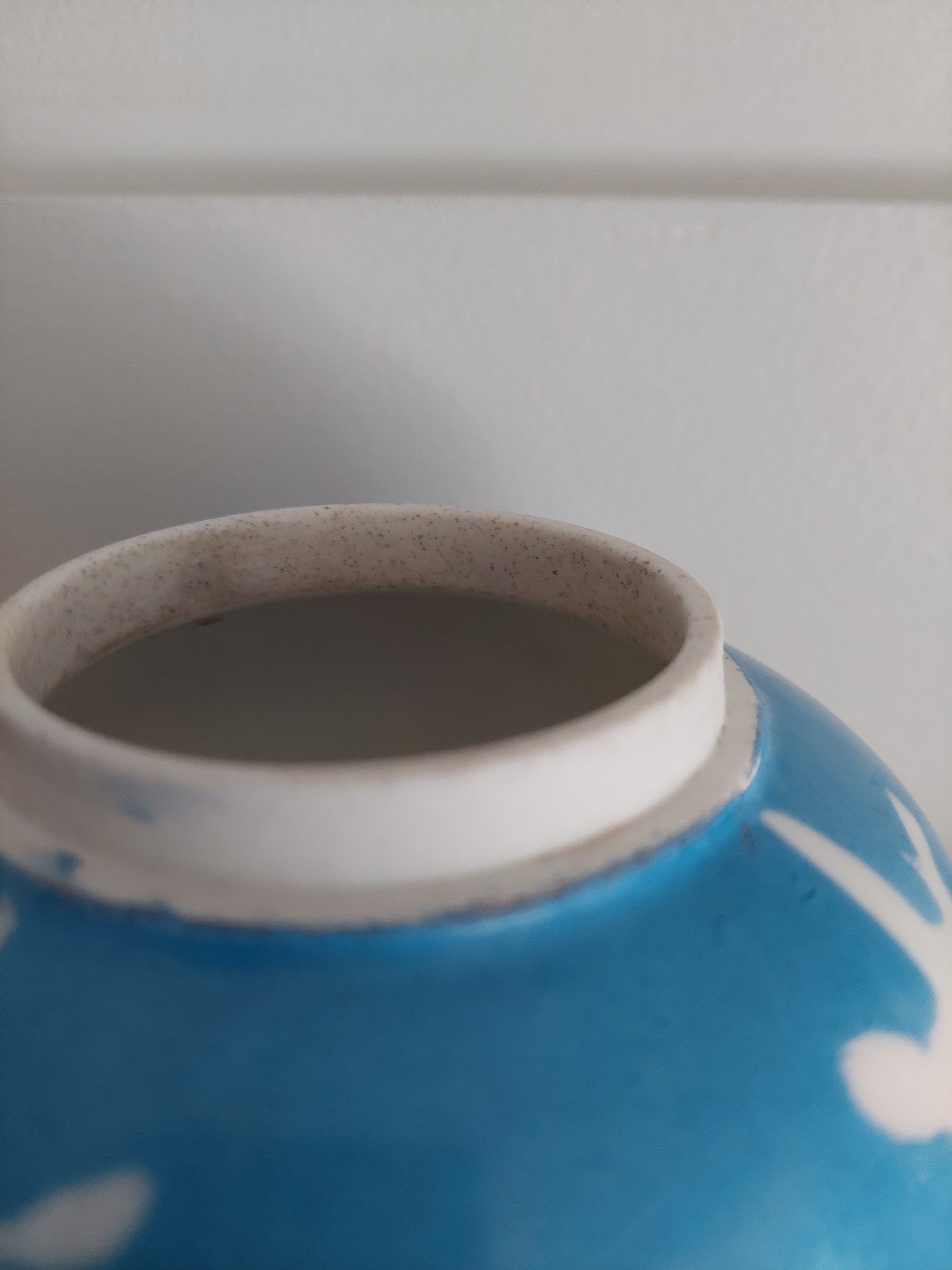 Marx and Gutherz Carlsbad Ceramic Vase Ginger Jar Leaf Pattern Blues ...