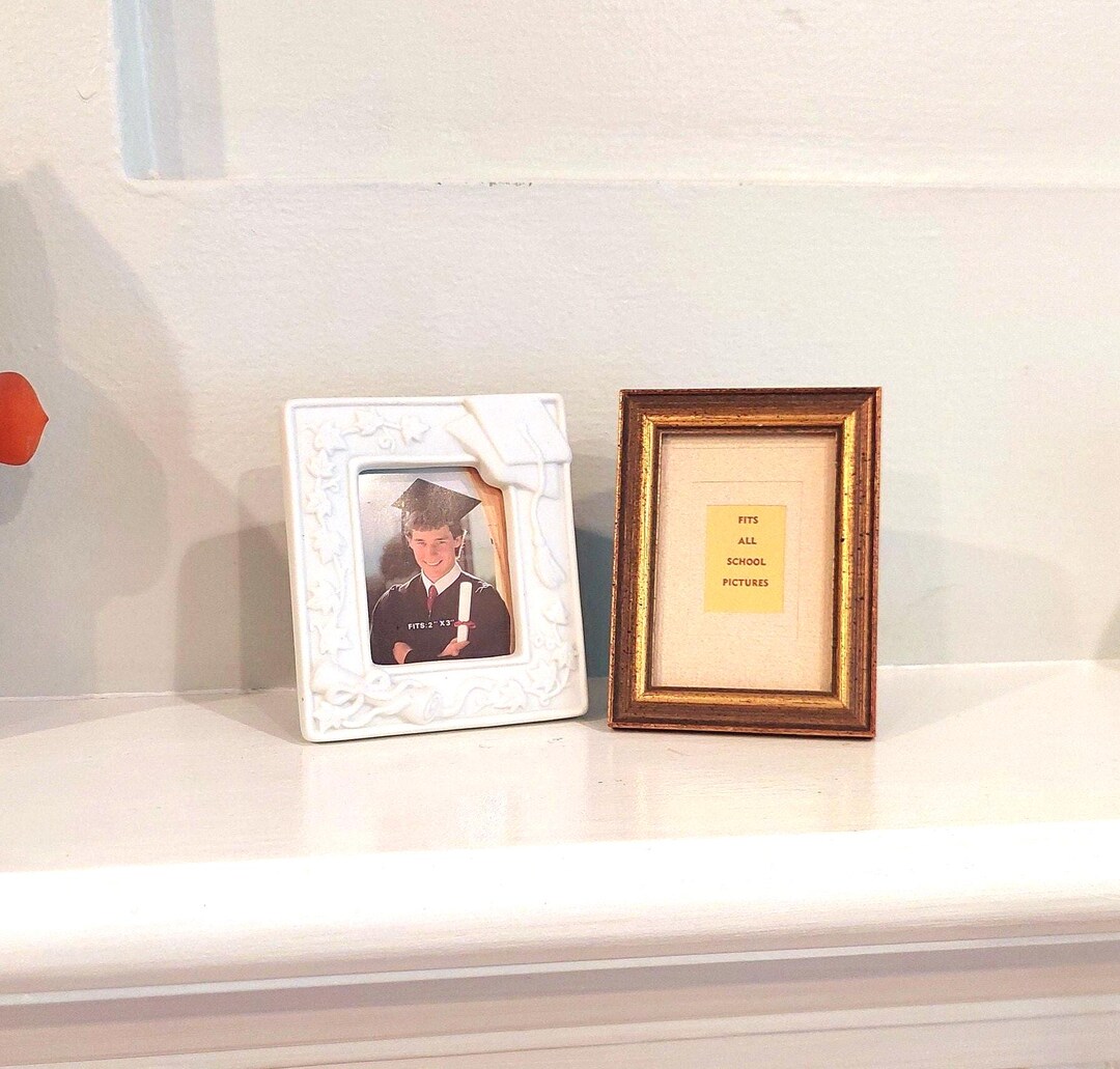 Vintage Mini Frames School Graduation Picture Easel Back (2) - 2"x3" - Etsy