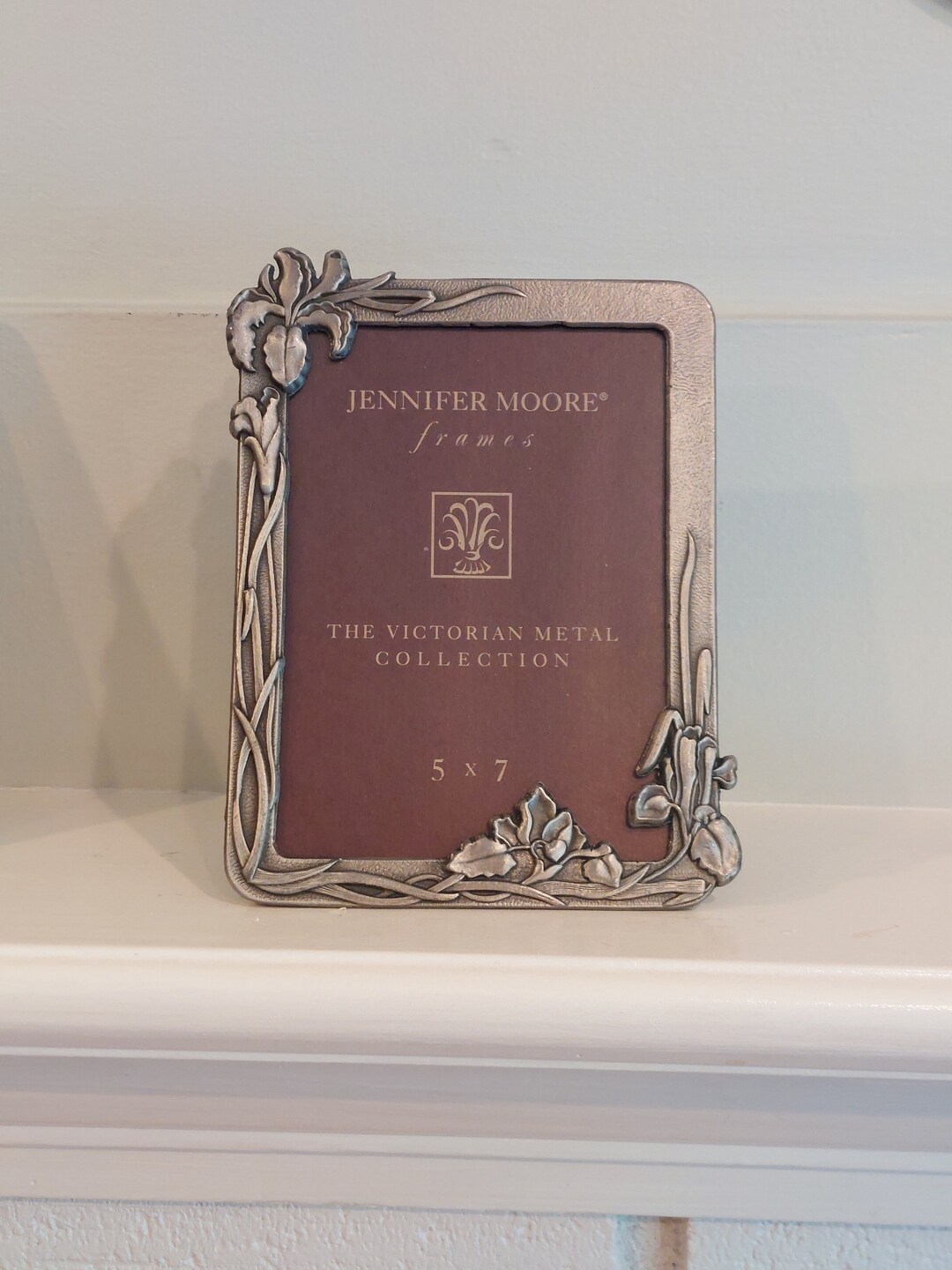 Vintage Iris Metal Picture Frame Easel Backed 5x7 Jennifer Moore ...