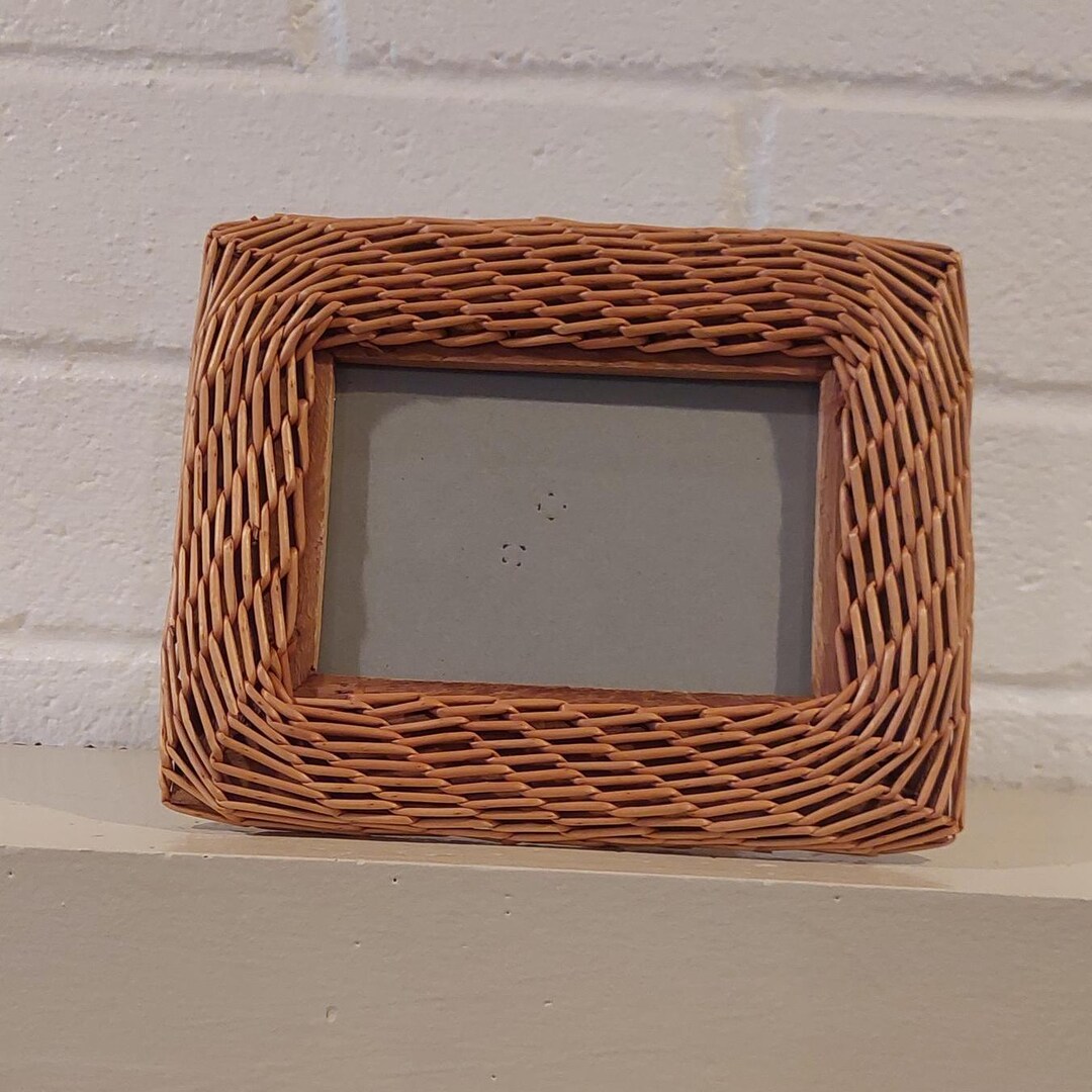 Vintage IKEA Smicker Wicker Standing Picture Frame 4"x6", Horizontal or ...