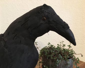 Raven sculpture | Etsy