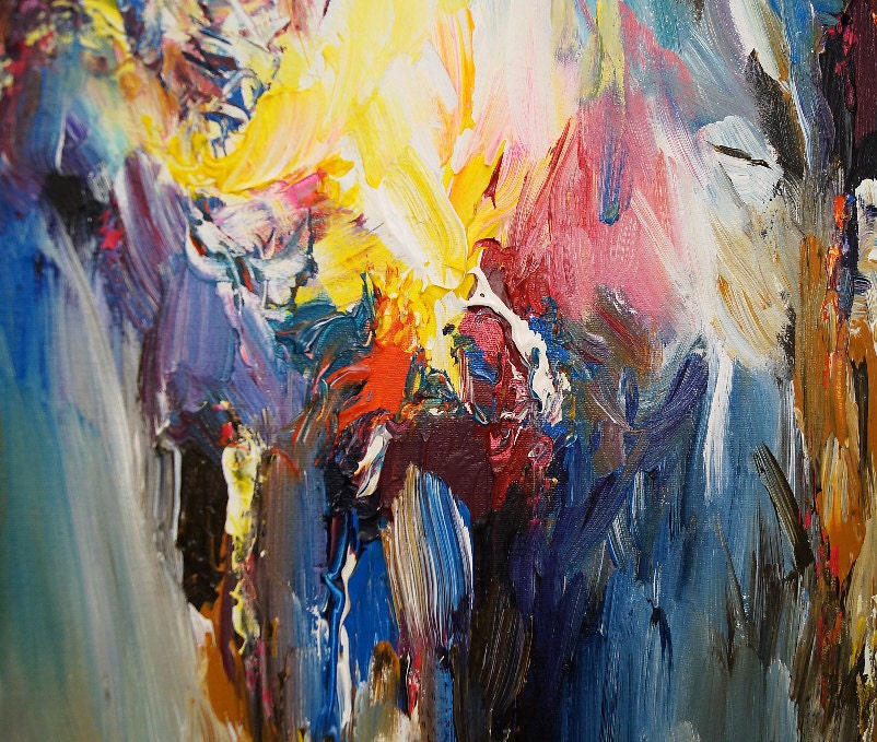Very Large Abstract Painting on Canvas Original 78.8 X - Etsy