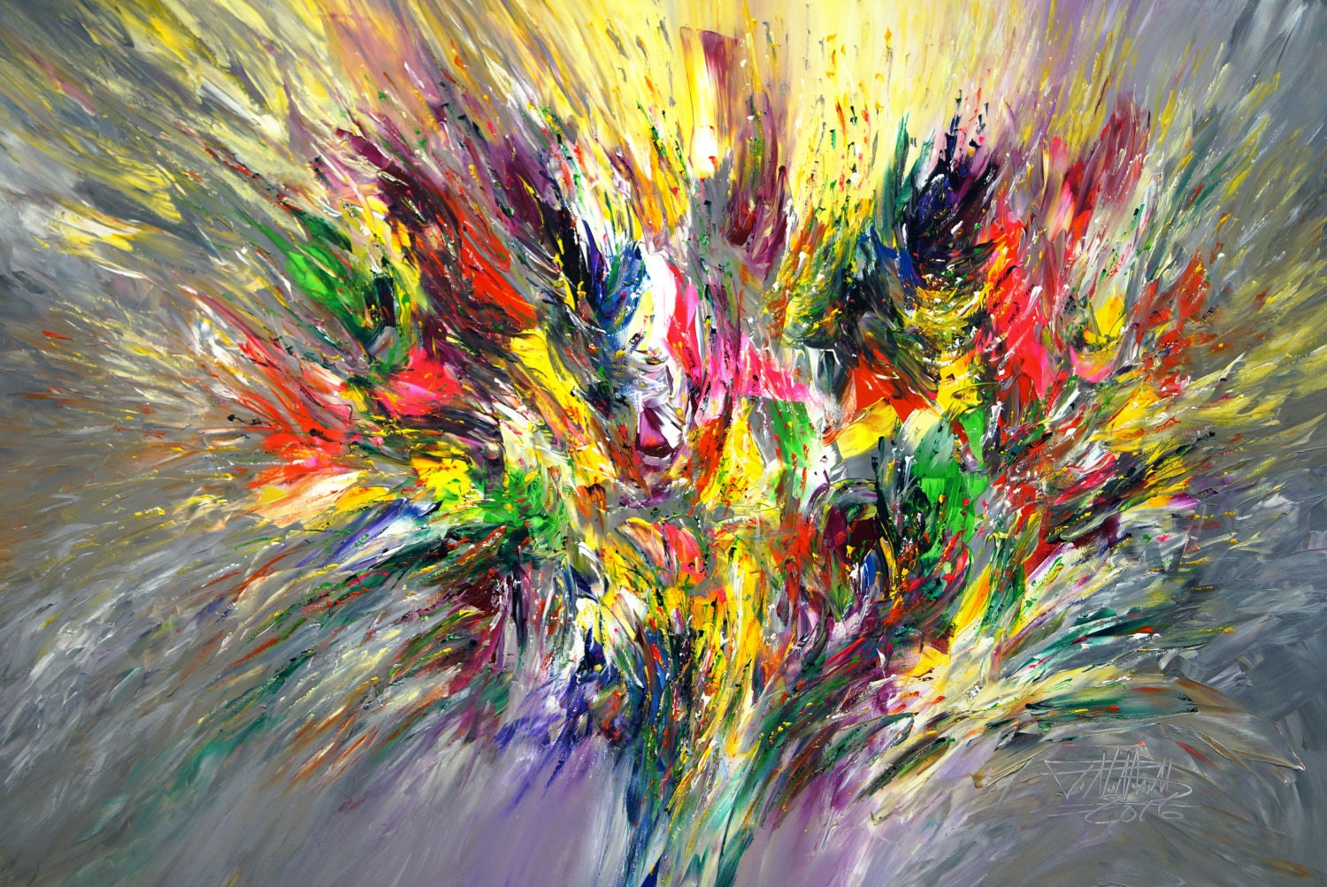 Modern Expressionism Artwork 61.0 X 41.3. Large Abstract Painting ...
