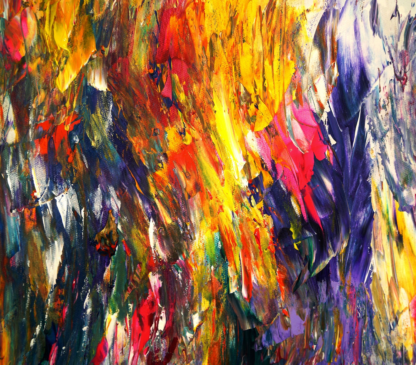 Colorful Intense Abstract Painting 61.0 X 31.5 - Etsy