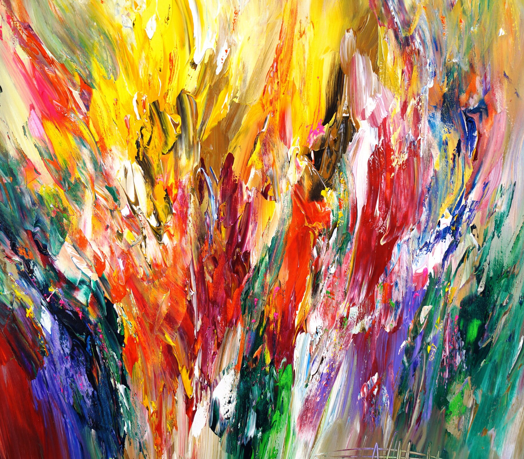 Colorful contemporary artwork61.0 x 41.3 is a | Etsy