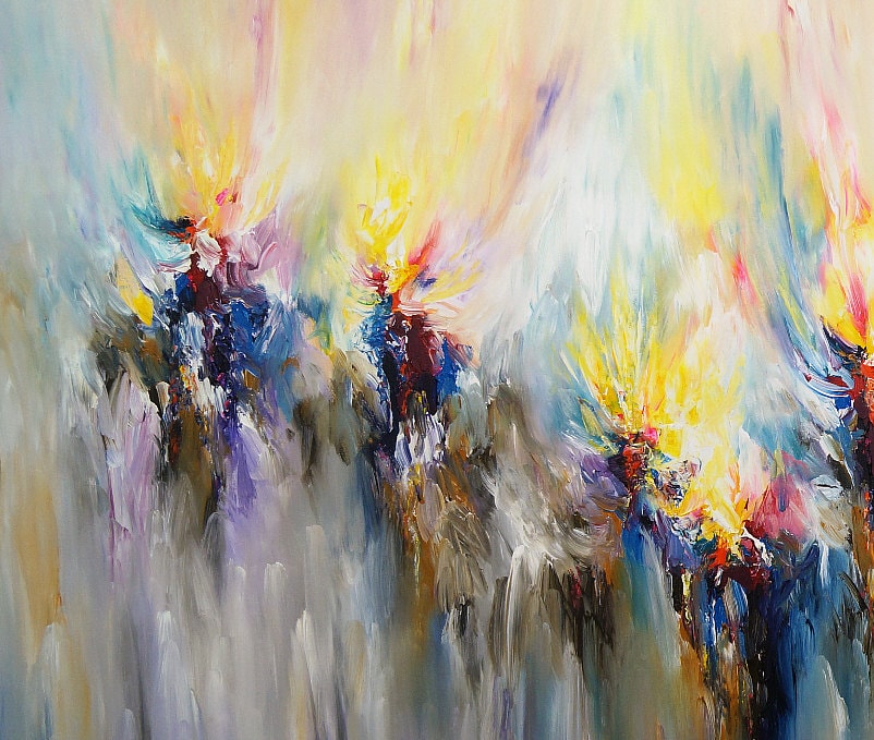 Very Large Abstract Painting on Canvas Original 78.8 X - Etsy