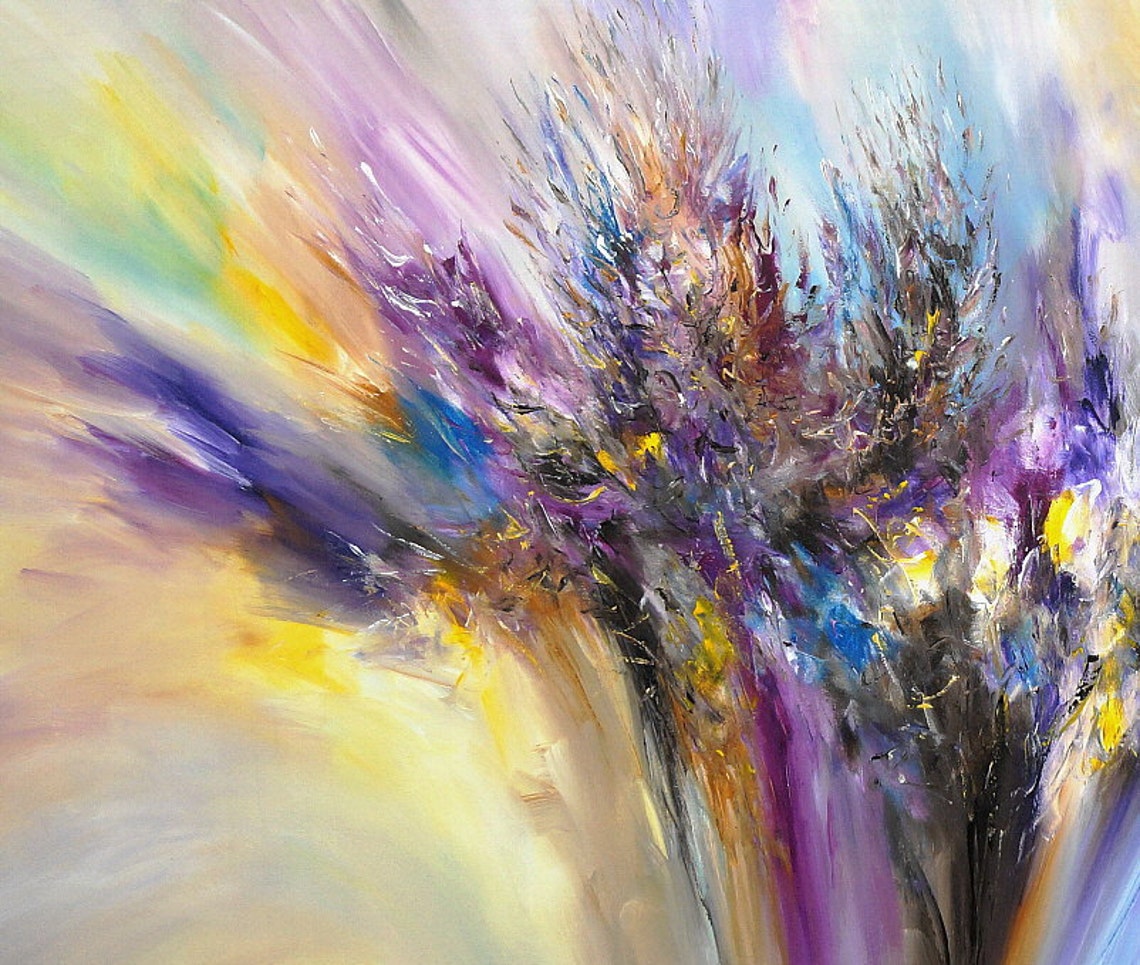 Buy Pastel Colors Abstract Painting, 59.1" X 41.3", Original XL ...