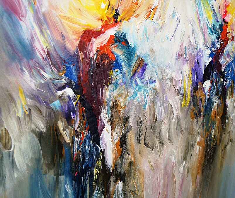 Very Large Abstract Painting on Canvas Original 78.8 X - Etsy