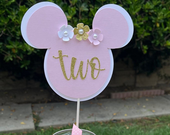 Minnie Mouse Head/ Minnie Centerpieces Stick/floral Minnie/ Minnie ...