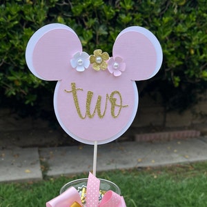 Minnie Mouse Head/ Minnie Centerpieces Stick/floral Minnie/ Minnie ...