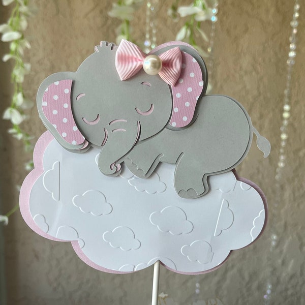 Pink Grey Elephant - Etsy