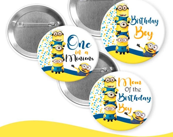 Minions/pins Buttons/minions Birthday Party/minions Theme/minions ...