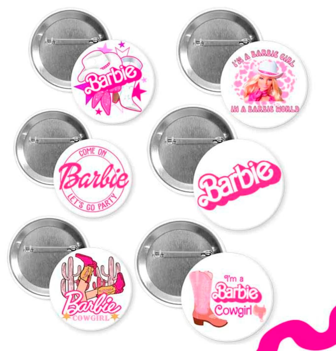 Barbie/barbie Cowgirl/pins Buttons/barbie Theme/come on Barbie Lets Go ...