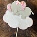 Sleeping Elephant Baby Shower/ Elephant Centerpieces Stick/ Elephant ...