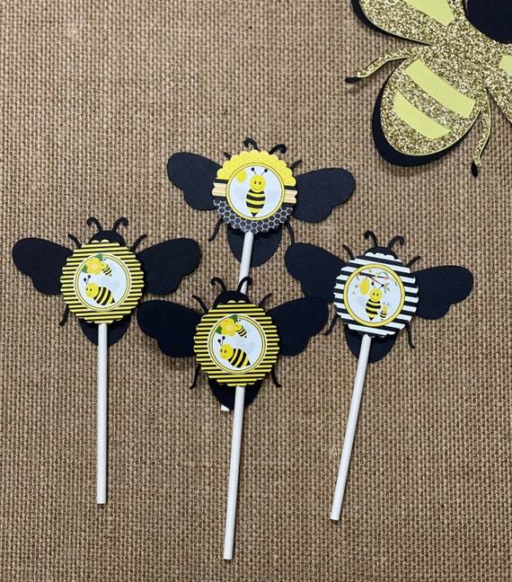 Bee/ bee baby shower/ centerpieces stick/ bee decoration/ bee ...