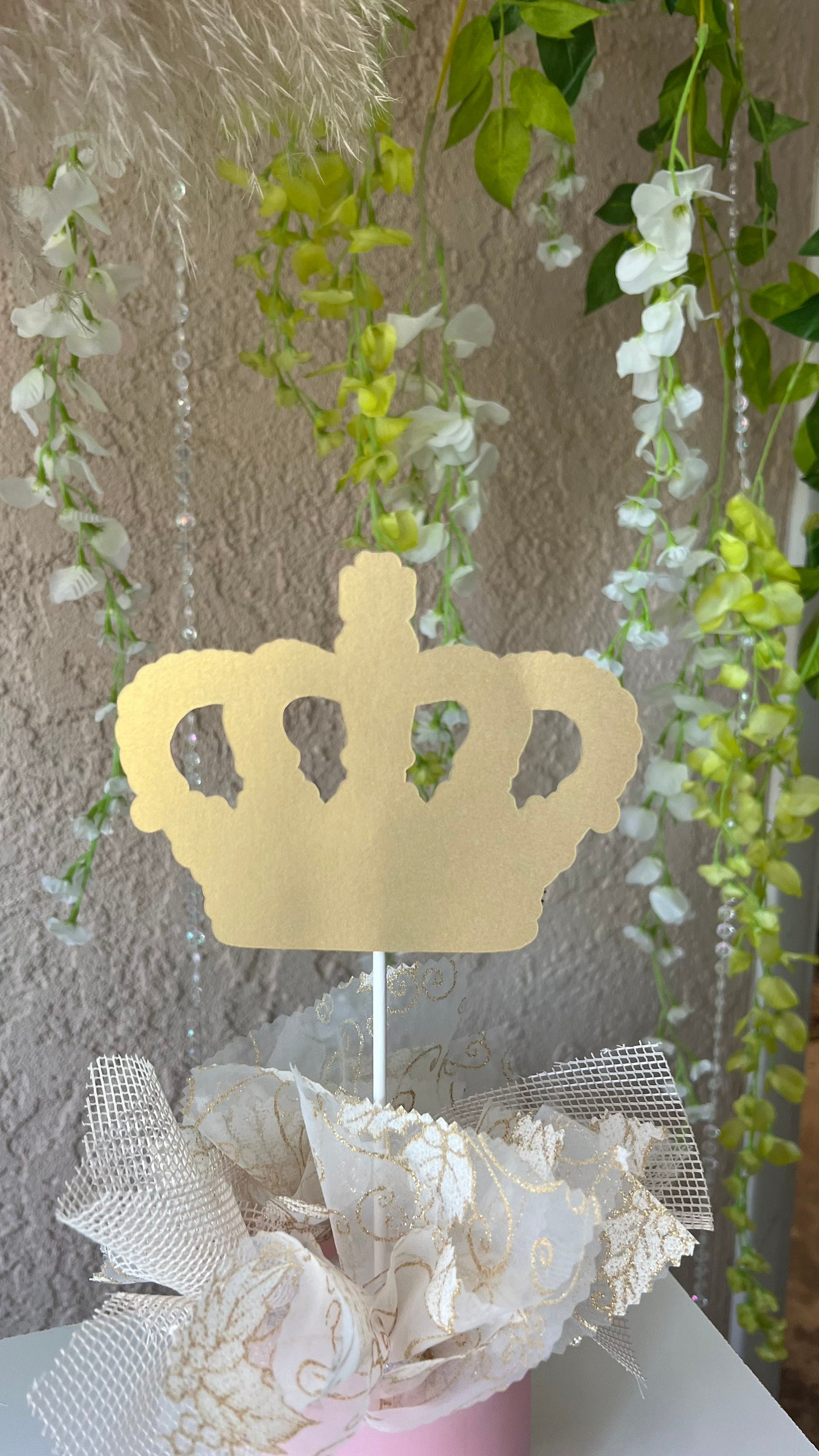 Crown Centerpieces Stick/ Gold and Black Crown/ Royal Crown/ - Etsy
