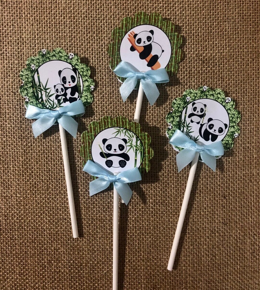 Panda/panda Cupcake Toppers/ Panda Baby Shower/ Baby Pandas/ Cupcake ...