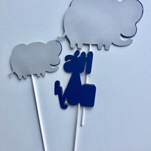 Elephant Baby Shower/ Elephant Centerpieces Stick/ Elephant Navy Blue ...