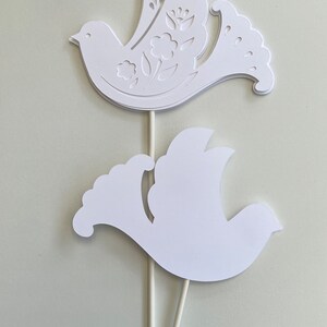 White Dove/ Dove Centerpieces Stick/ Dove Baptism/ Dove Centerpieces ...