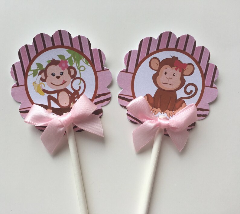 Monkey Cupcake Toppers/ Cupcake Toppers/ Monkey Theme/ Baby | Etsy