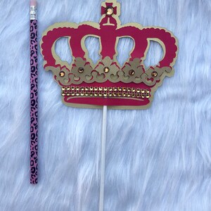 Royal Crown Centerpiece Stick/ Red and Gold Crown/ Royal Baby Shower ...