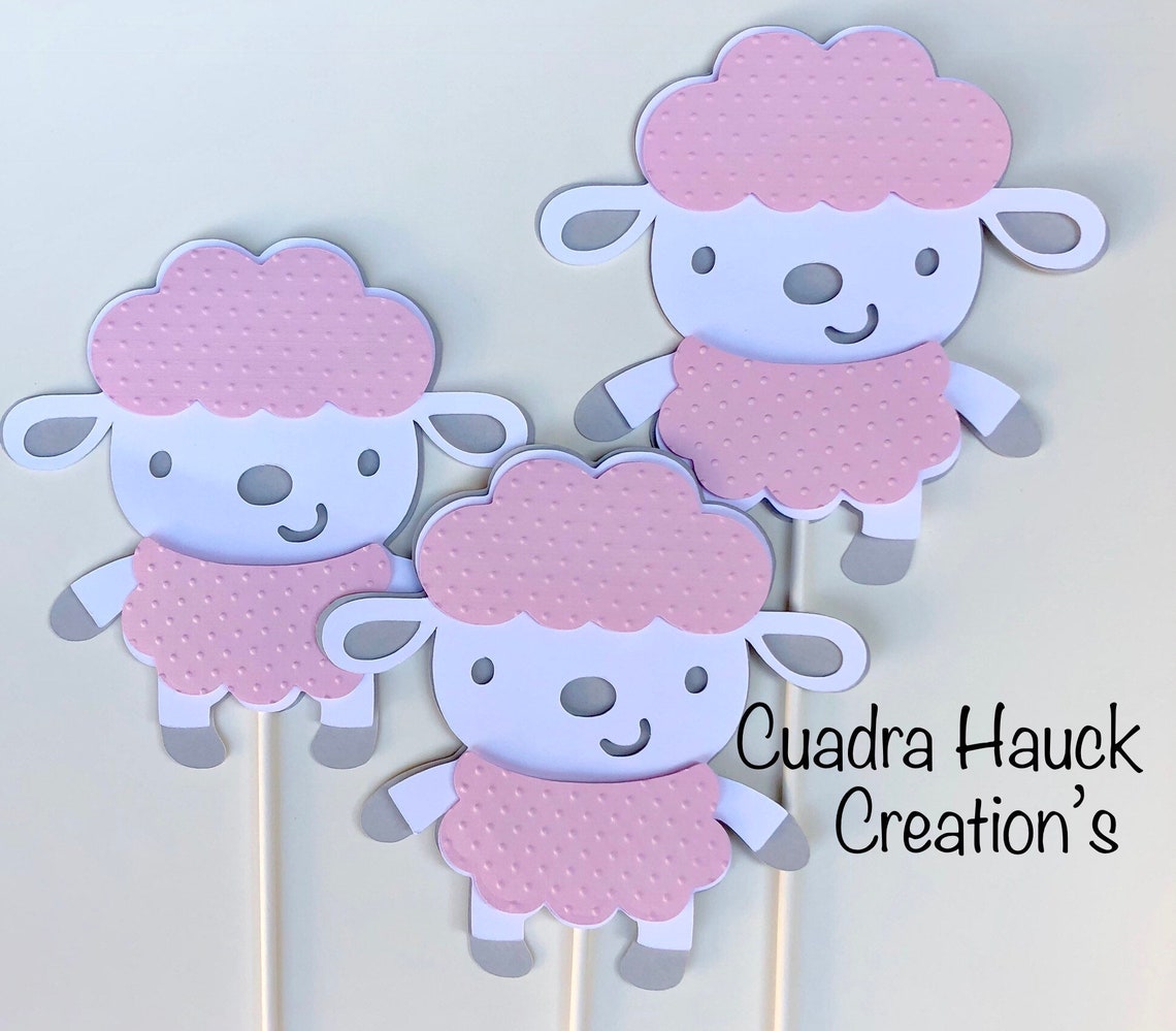 Lamb Centerpieces Stick/ Lamb Shapes/ Sheep Baby Shower/ Light - Etsy