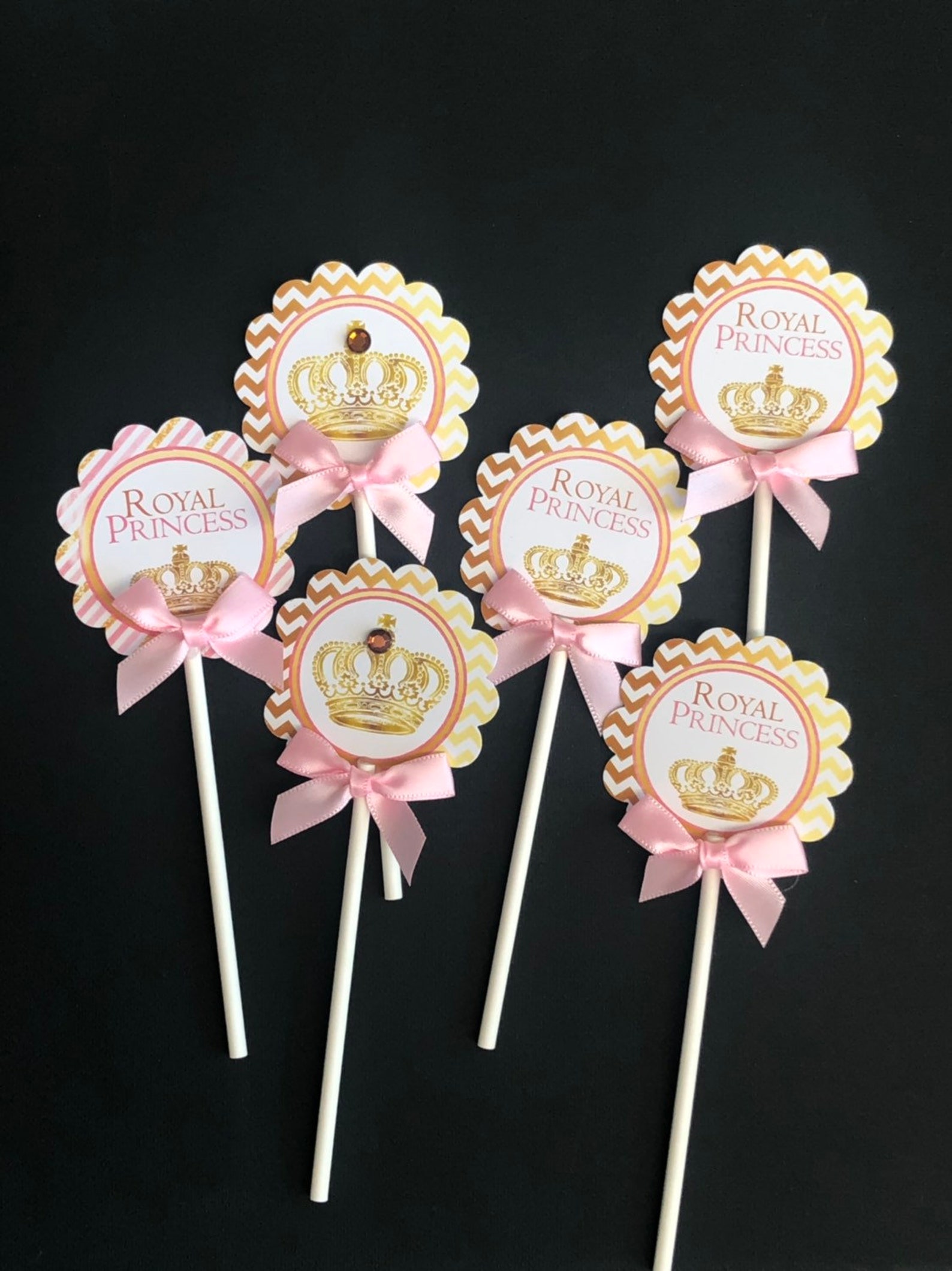 Royal Princess Cupcake Toppers/ Royal Crown Cupcake Toppers/ - Etsy