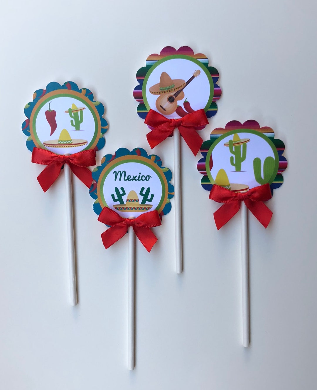 Mexican Party/ Mexican Theme/ Mexican Decorations/ Mexican Cupcake ...