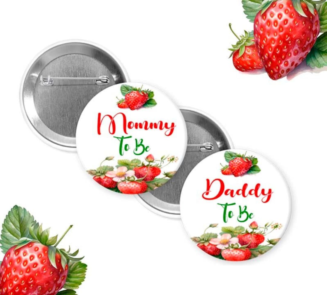 Berry Pins Buttons / Strawberry/ Berry Theme/strawberry Buttons ...