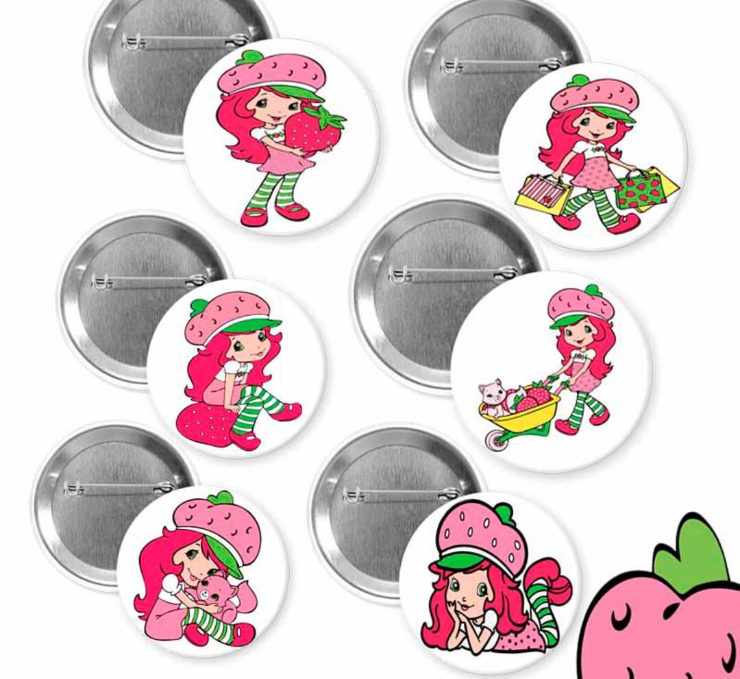 Strawberry Cute Girl Birthday/ Strawberry Pins Buttons/ Strawberry ...