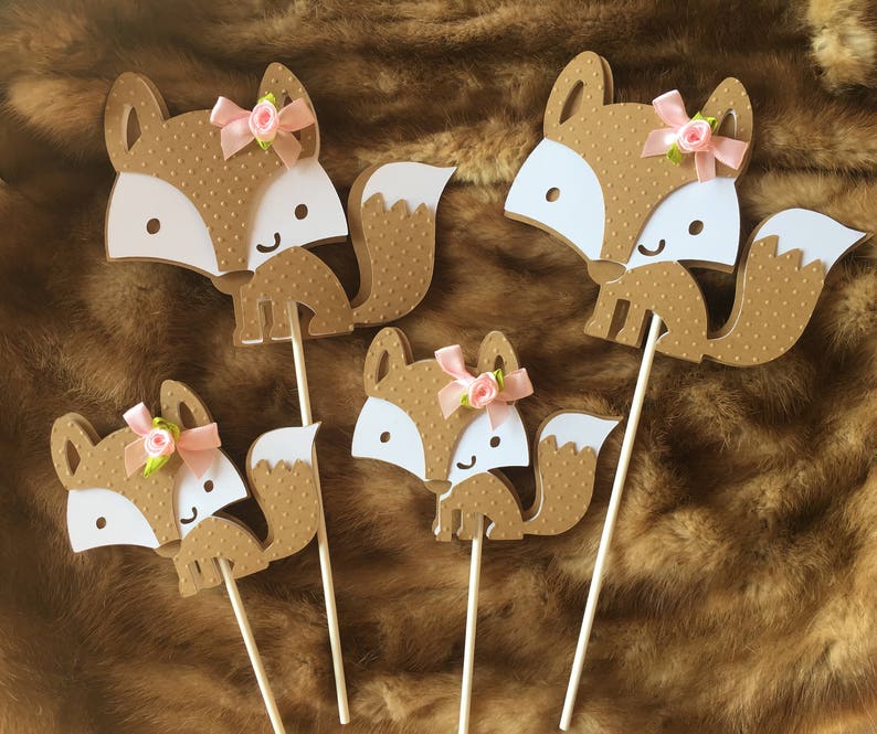 Woodland Baby Shower / Fox Centerpieces Stick/ Woodland Stick - Etsy