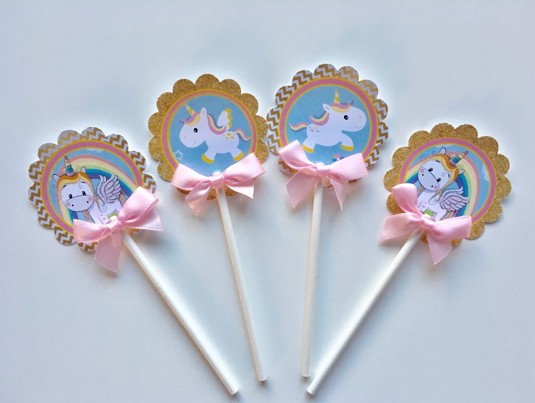 Unicorn Cupcake Toppers/ Unicorn Baby Shower/ Unicorn/ Cupcake Toppers ...