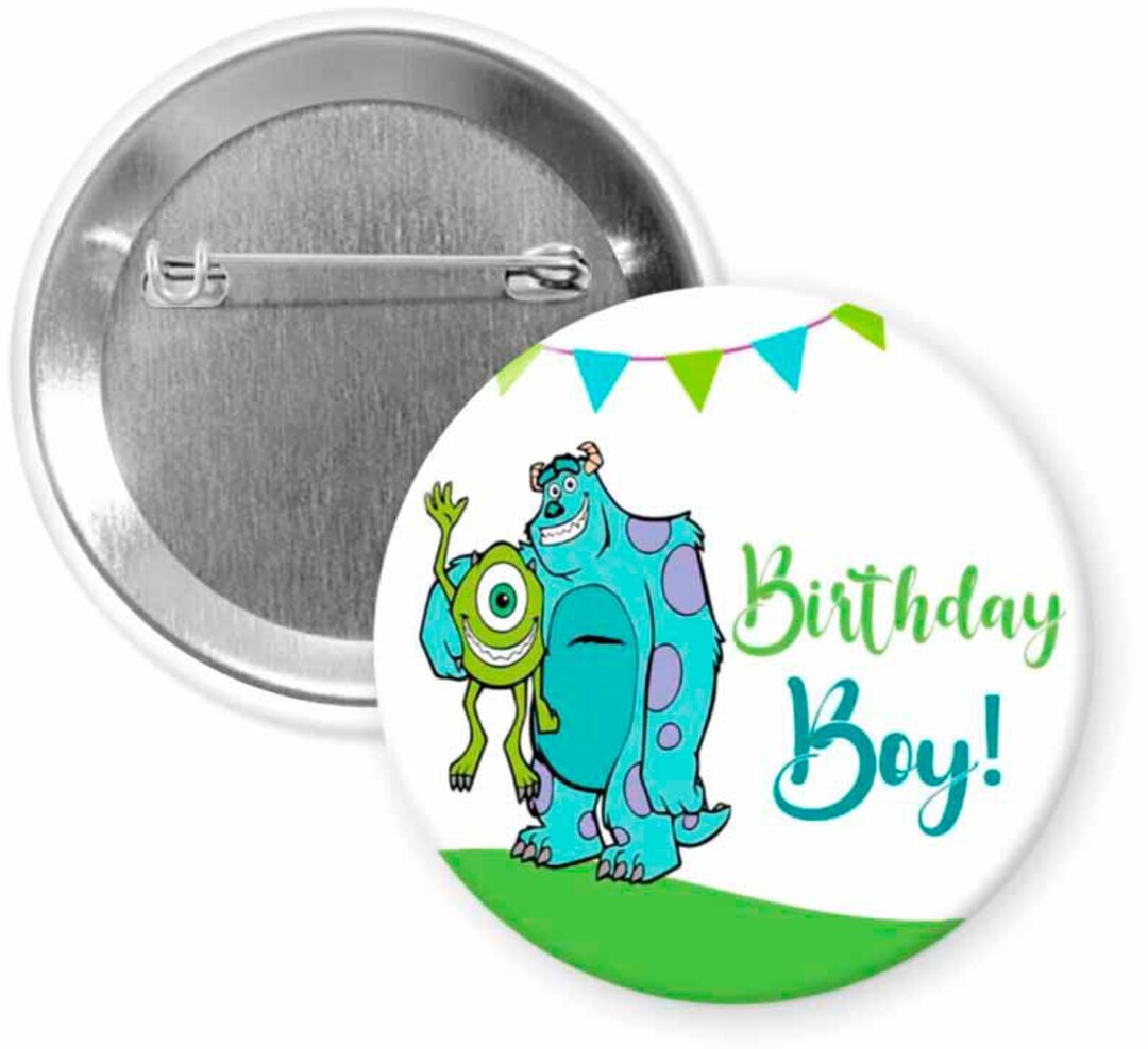 Monster Inc/monster Pins Buttons/monster Party/birthday Boy/ Baby ...