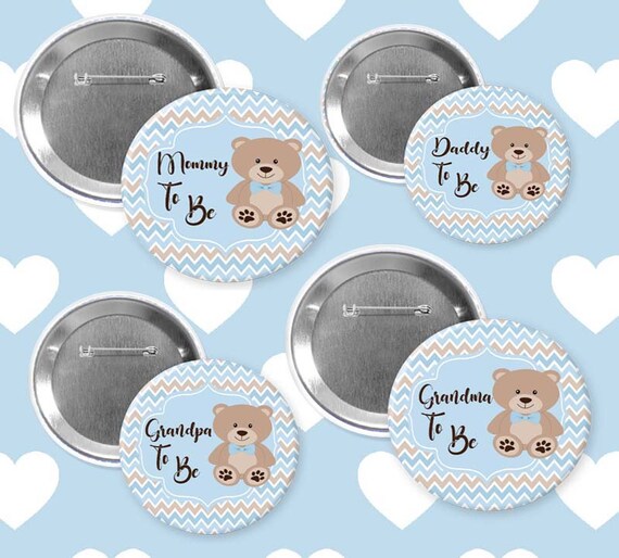 Teddy Bear Boy/teddy Bear Birthday Boy/ Pins Buttons/ Baby - Etsy