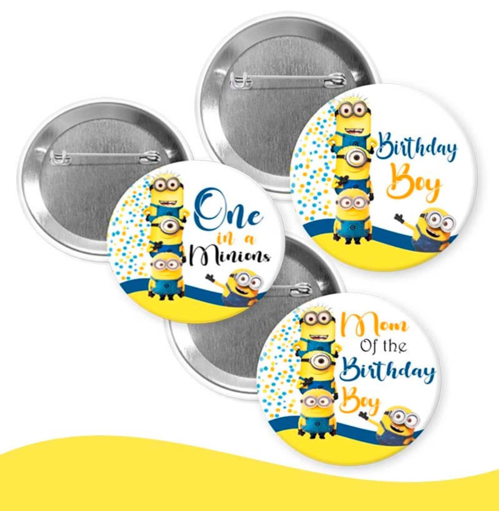 Minions/pins Buttons/minions Birthday Party/minions - Etsy