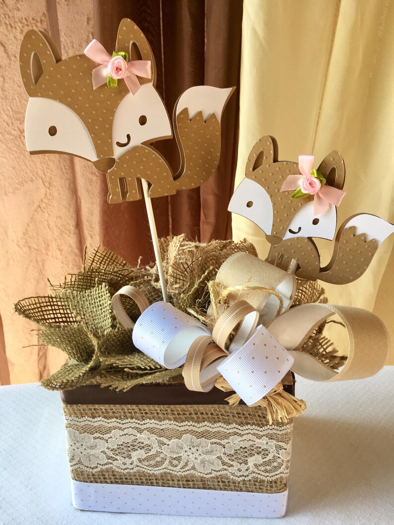 Woodland Baby Shower / Fox Centerpieces Stick/ Woodland Stick - Etsy