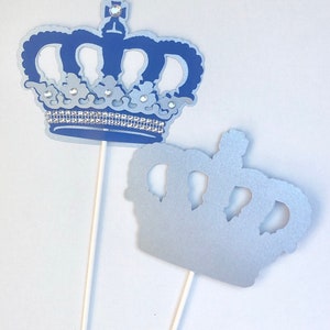 Royal Prince Crown/ Royal Crown Baby Shower/ Crown Centerpieces Stick ...
