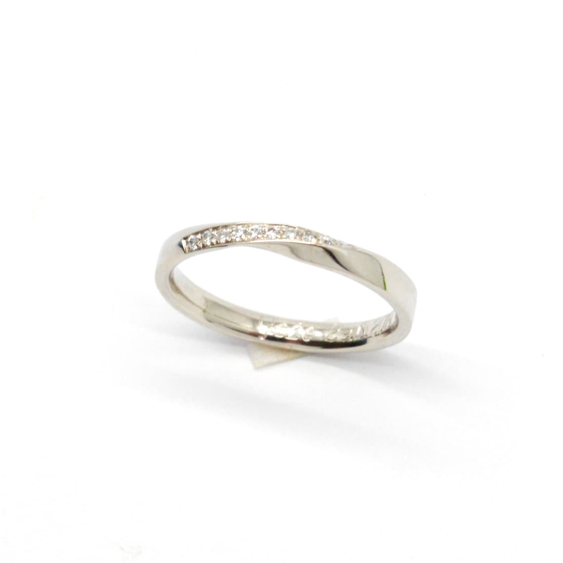 Mobius Strip Ring White Gold Mobius Women Wedding Ring Set - Etsy
