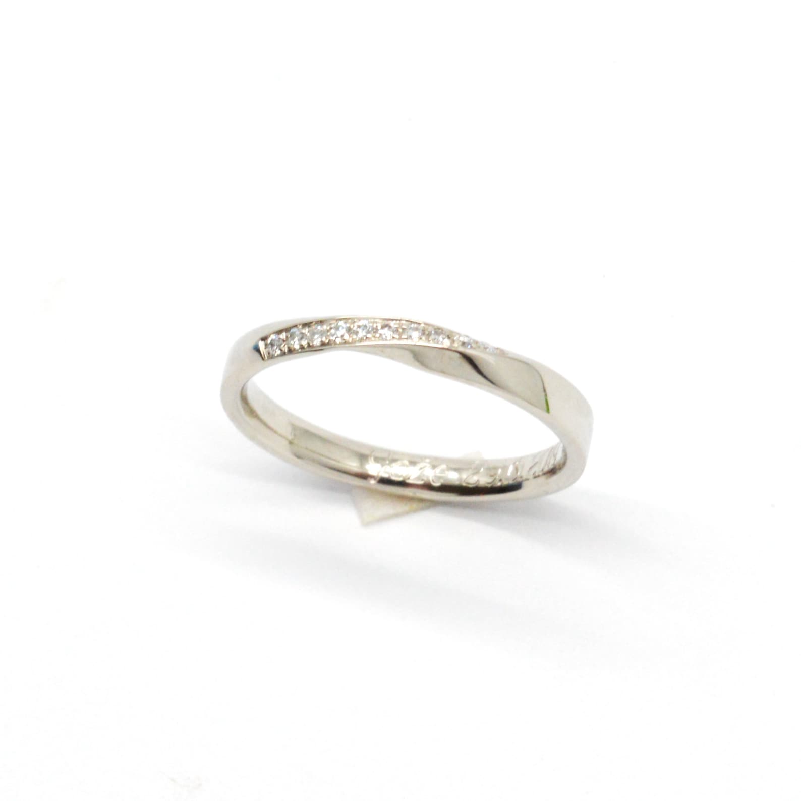 Mobius Strip Ring White Gold Mobius Women Wedding Ring Set With a ...