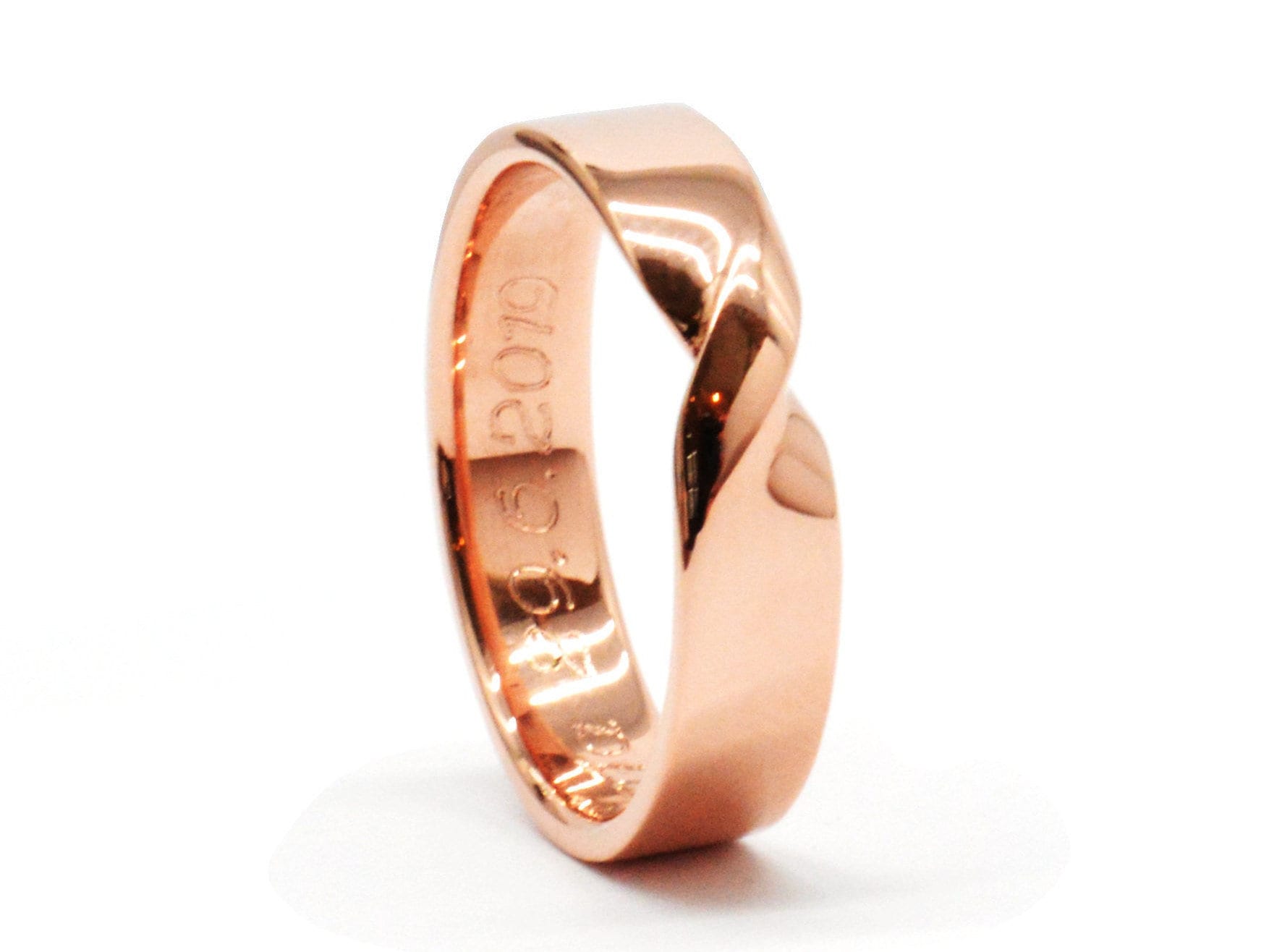 Mobius Strip Ring Rose Gold Mobius Man or Woman Wedding Ring Mobius ...