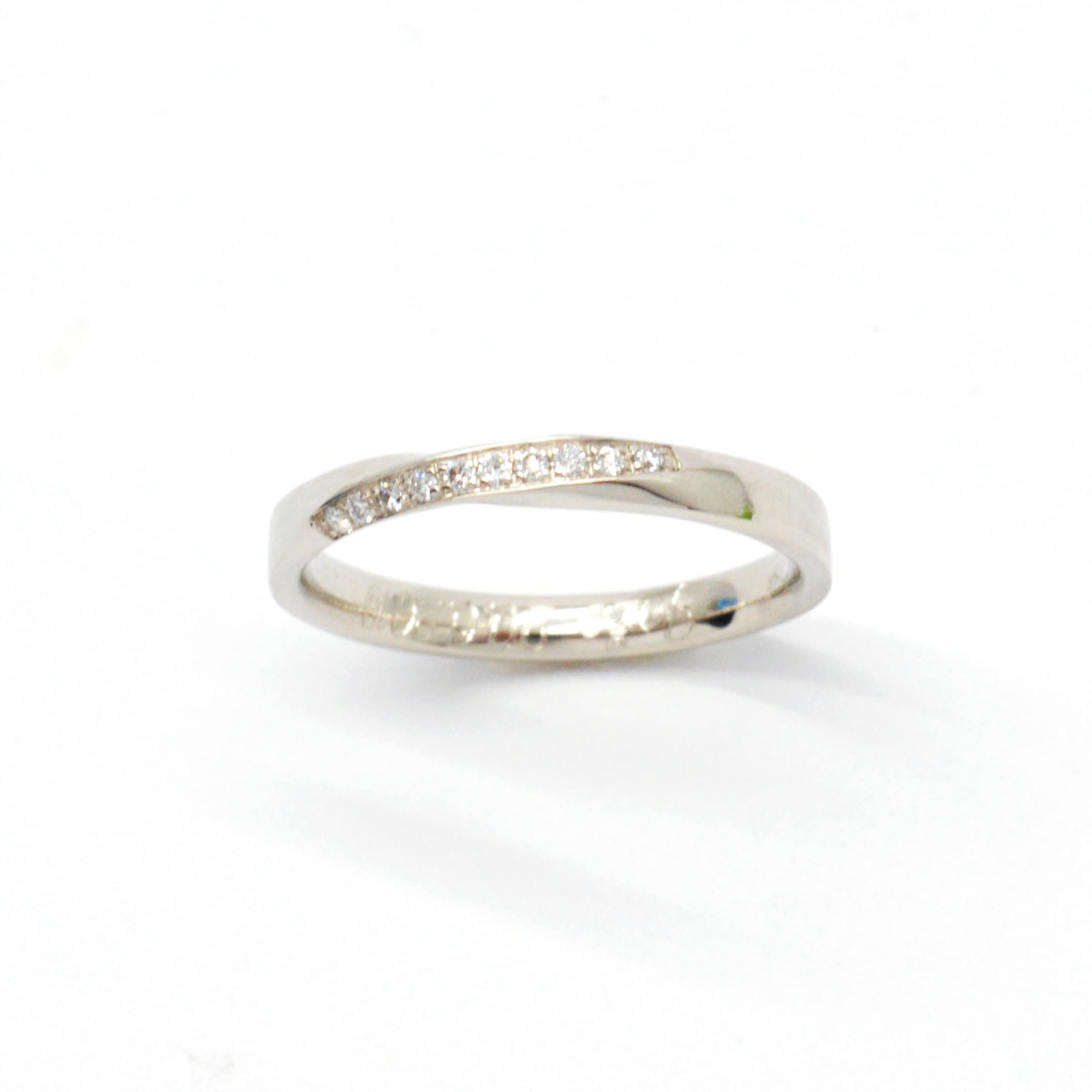 Mobius Strip Ring White Gold Mobius Women Wedding Ring Set With a ...