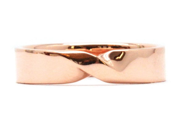 Mobius Strip Ring Rose Gold Mobius Man or Woman Wedding Ring | Etsy