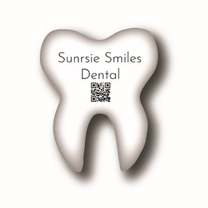 Tooth Business Cards QR Code, Dentist Business Cards, Die Cut Business ...