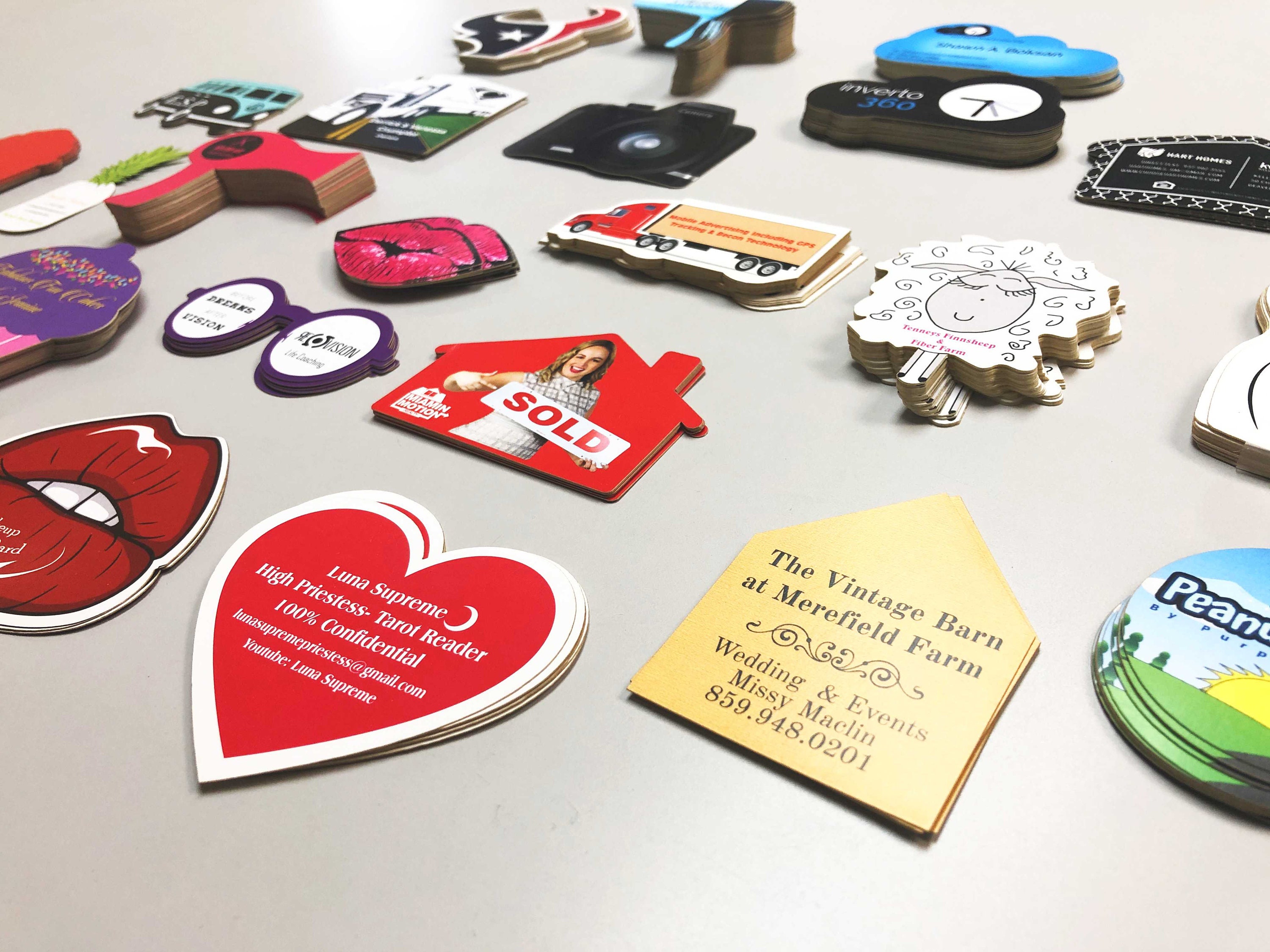 Cut Out Die Cut Business Cards With QR Code, Business Cards, Real ...